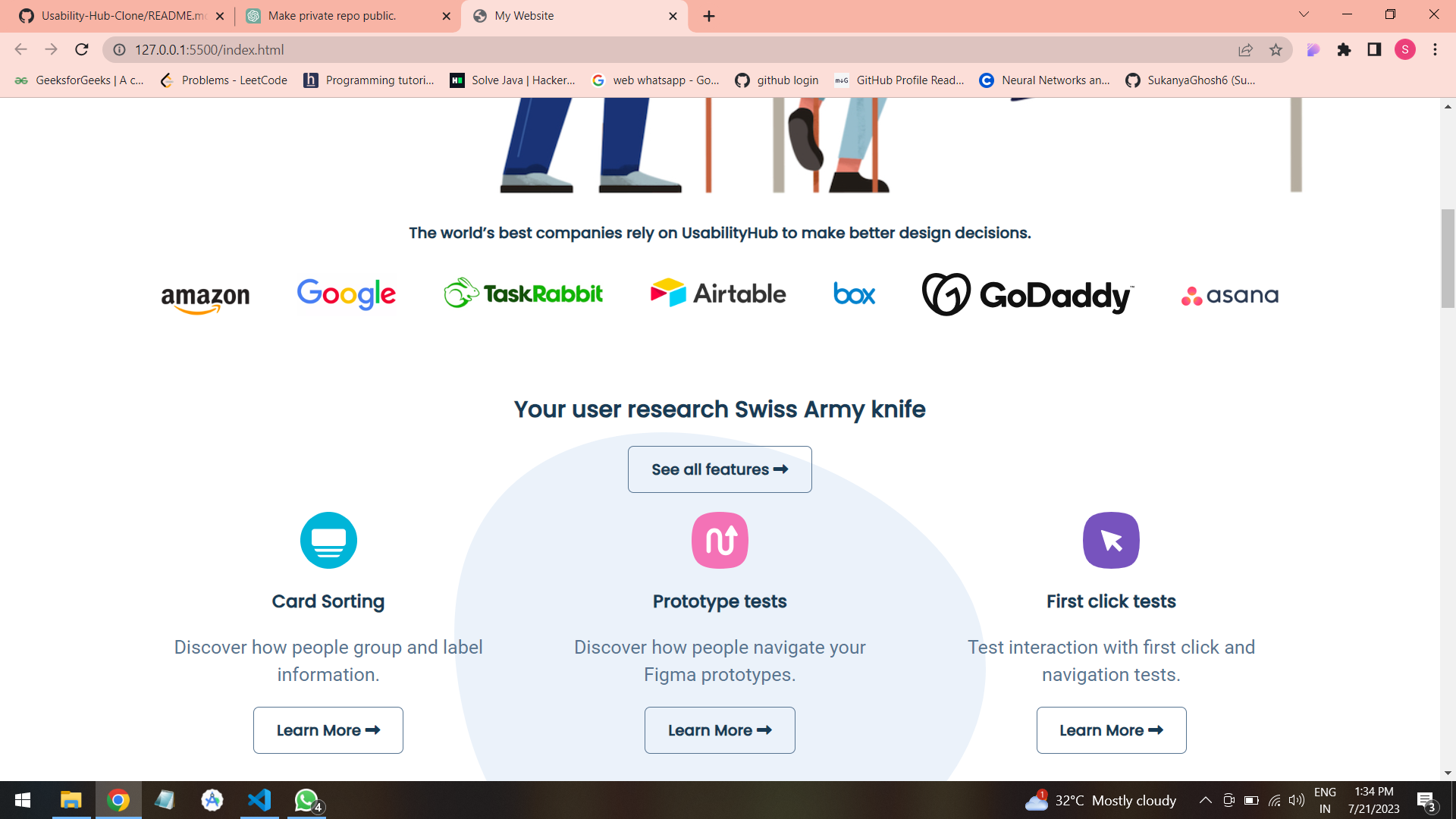 GitHub - SukanyaGhosh6/Usability-Hub-Clone