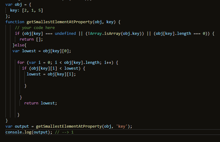 Excercise Bug: 108-getSmallestElementAtProperty · Issue #867 · learnpack/learnpack · GitHub