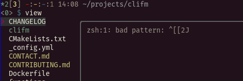 view command renders list but not content - zsh error · Issue #159 · leo-arch/clifm · GitHub