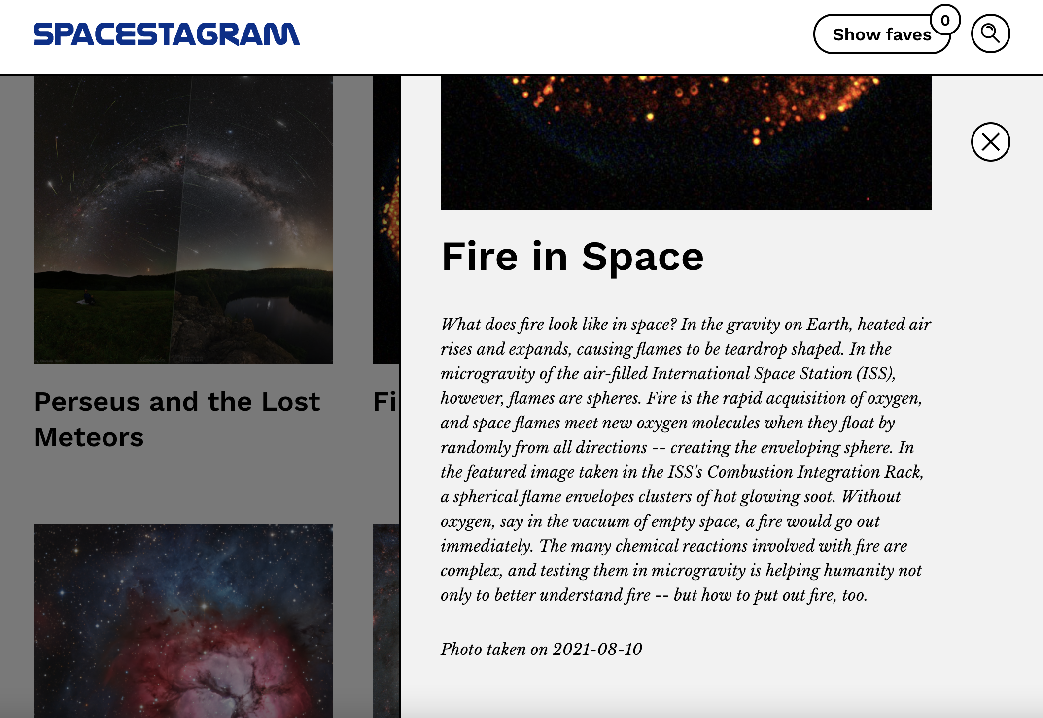 GitHub - zeamaria/spacestagram-project