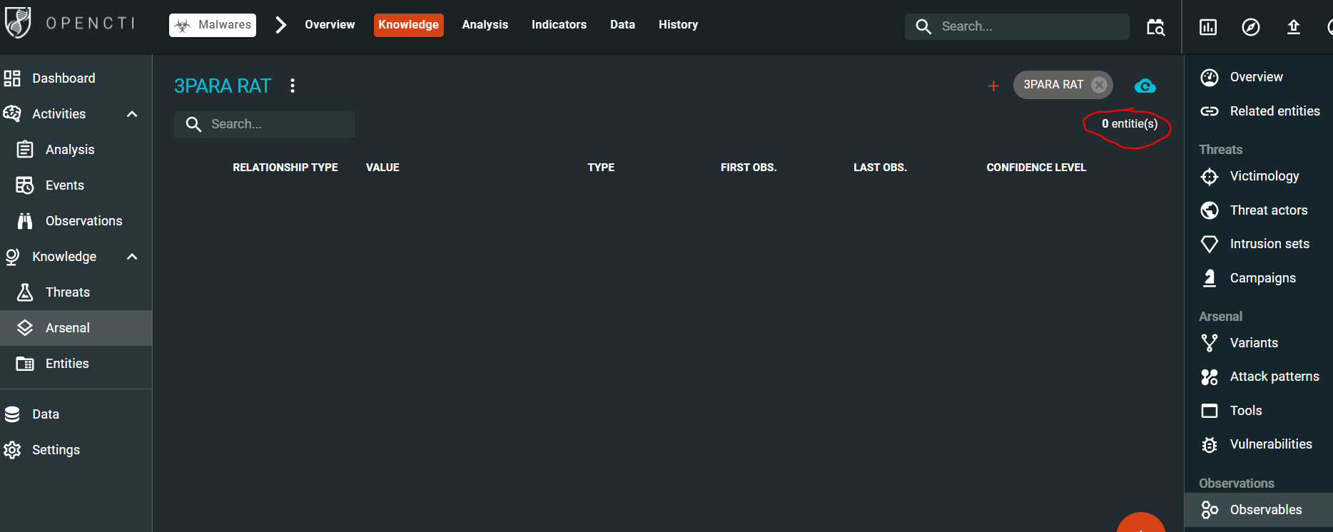 Export observables (and other objects) from and SDO's Knowledge page · Issue #1756 · OpenCTI ...
