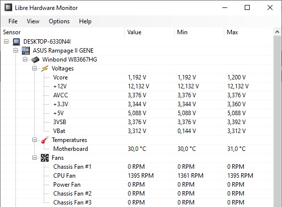Info (fan speeds & temps) from Asus Rampage II Gene · Issue #374 · LibreHardwareMonitor ...