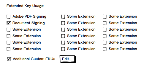 Allow custom Extended Key Usage object identifiers while making a ...