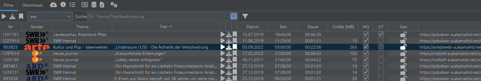 dark mode: Font color in download list is hardly readable · Issue #720 · mediathekview ...