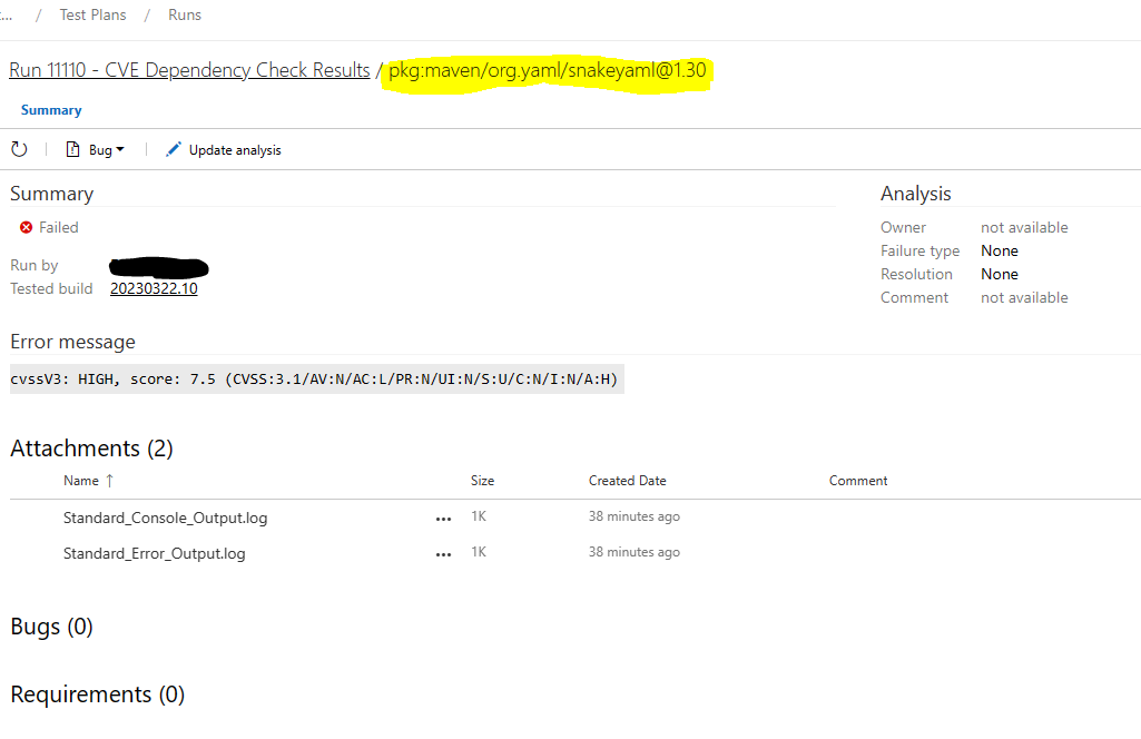 Add Cve Number To Name Attribute In Junit Output So That It Will Be Displayed On Azure Pipeline 5421