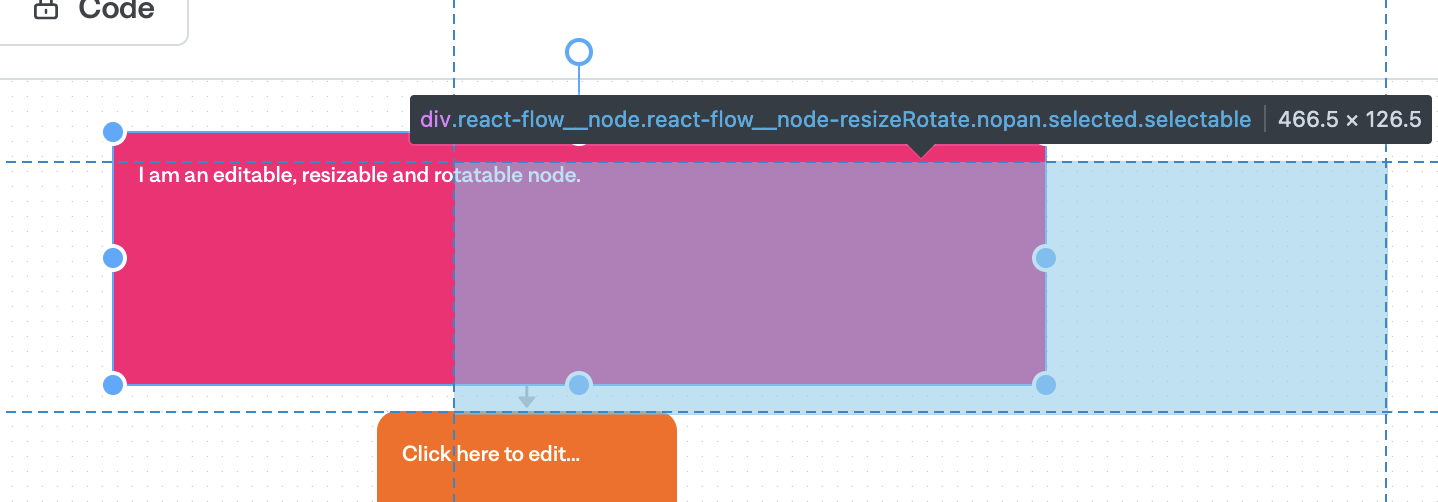 Pro-Examples(Resize & Rotate): Node is draggable on an area that is not ...