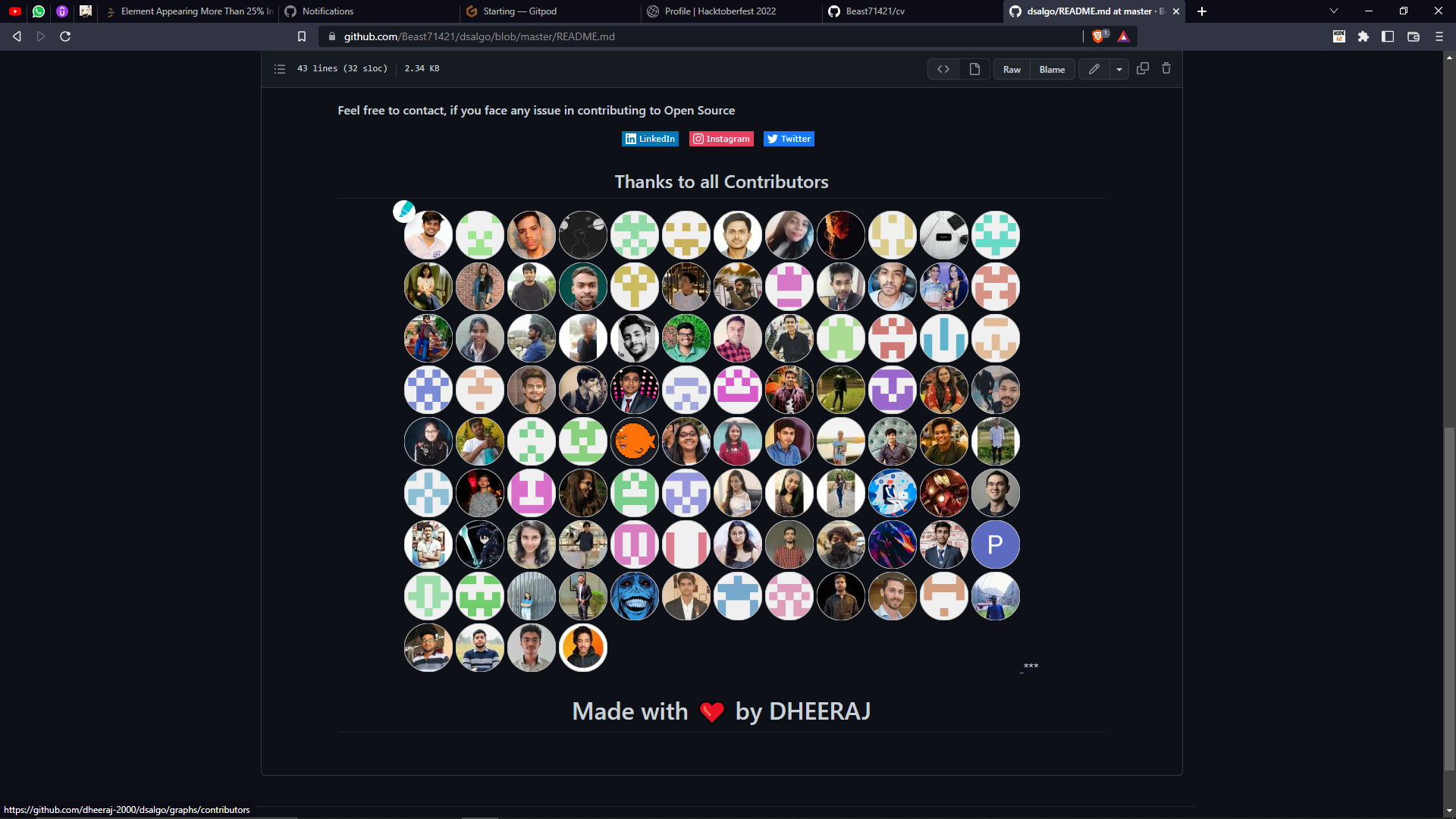contributors image in readme file · Issue #36 · MrKrishnaAgarwal/Swags-for-Developers · GitHub