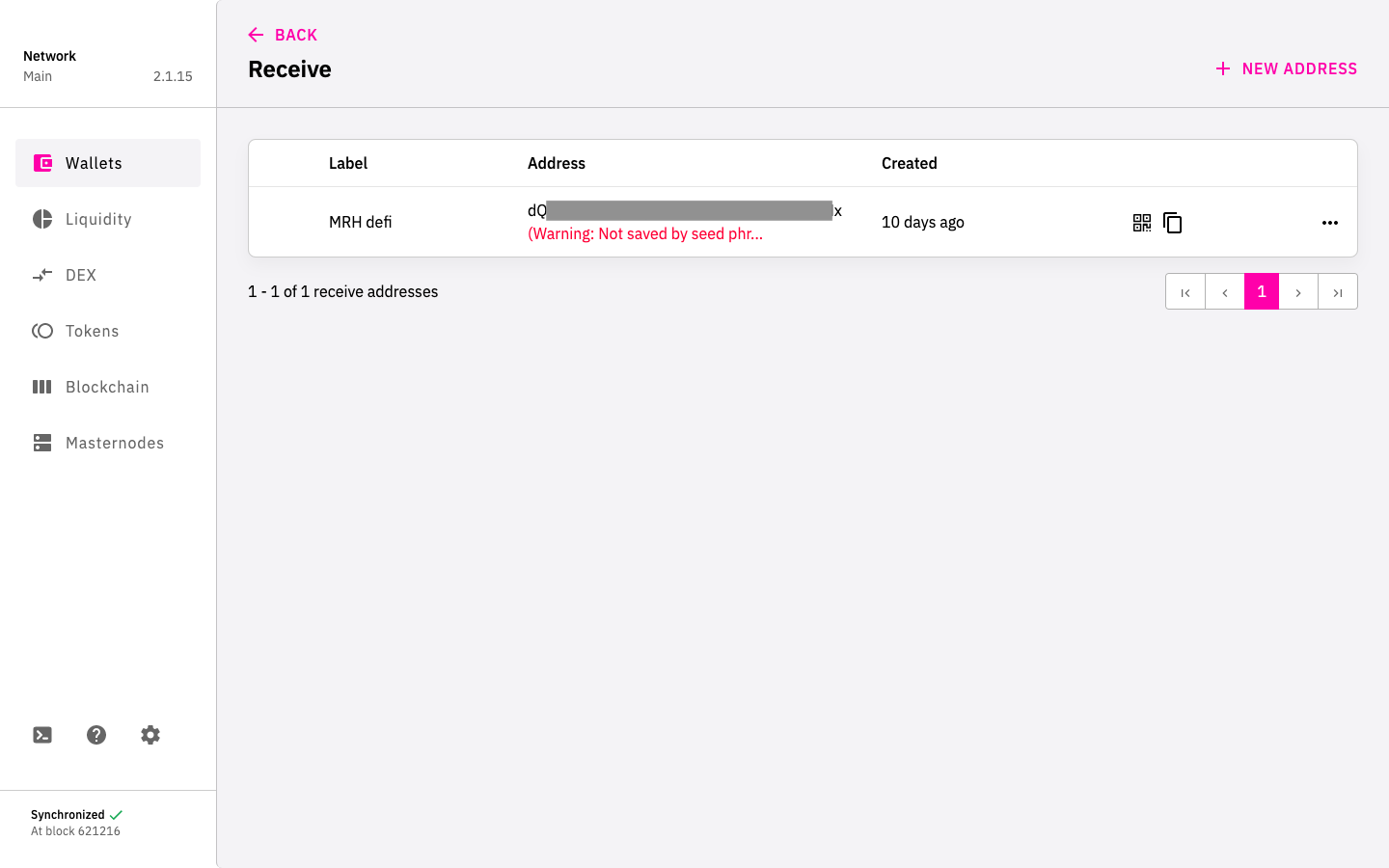 Warning: Address not saved by seed phrase · Issue #267 · DeFiCh ...