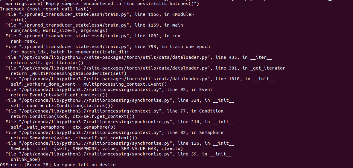train · Issue #826 · k2-fsa/icefall · GitHub
