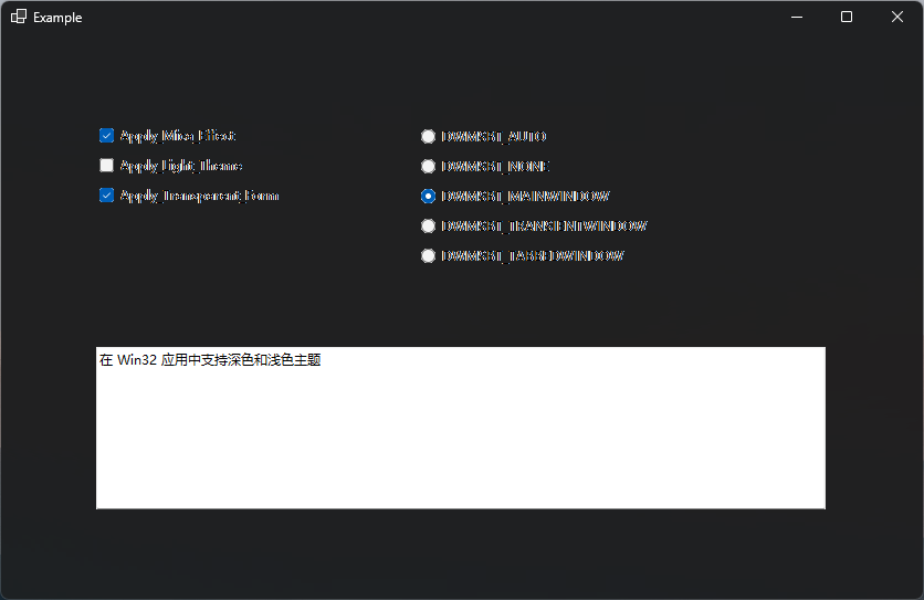 If you switch from light mode to dark mode, the font of the label will ...