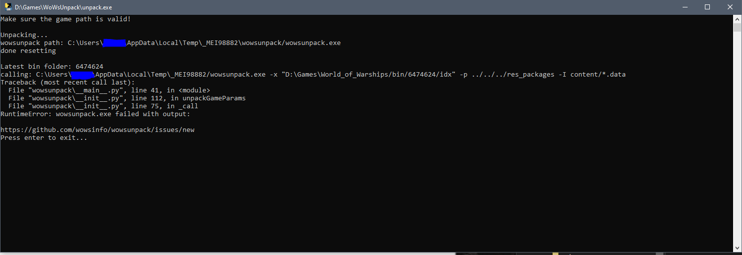 Extract Error · Issue #17 · wowsinfo/wowsunpack · GitHub