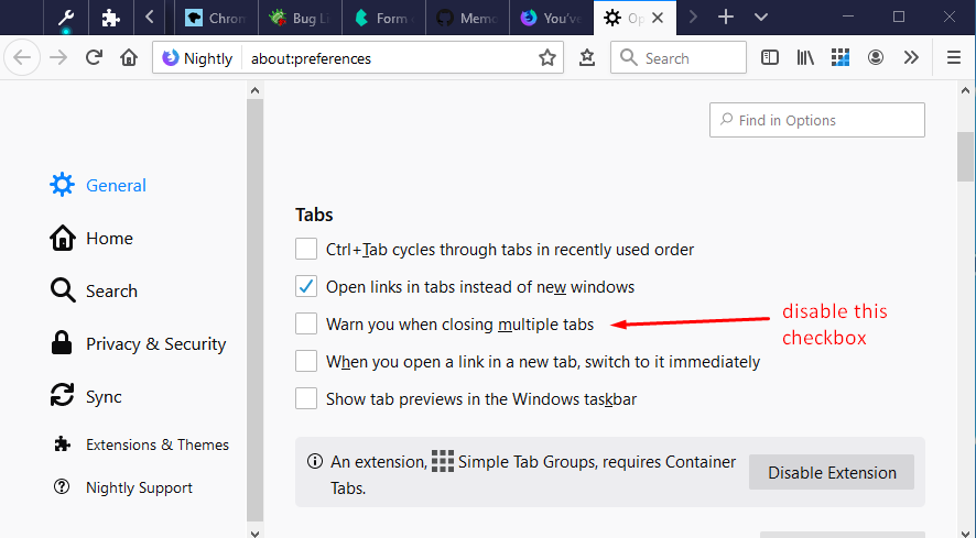 Simplify what happens when closing a temporary window that was used for a tab group · Issue #381 ...