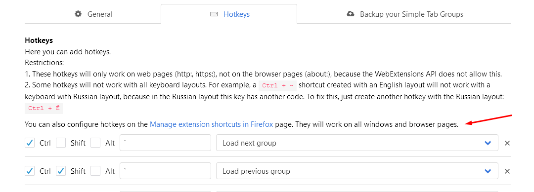 Document different ways of managing keyboard shortcuts · Issue #577 · Drive4ik/simple-tab-groups ...