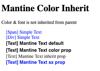 @mantine/core Text component color is not inherited · Issue #402 ...
