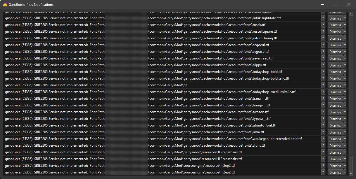 How do I hide font requests for sandboxed programs? (SBIE2205) · sandboxie-plus Sandboxie ...