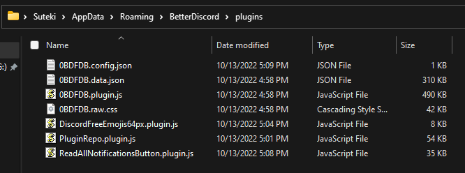 Still cant get plugins to work · Issue #1855 · mwittrien/BetterDiscordAddons · GitHub