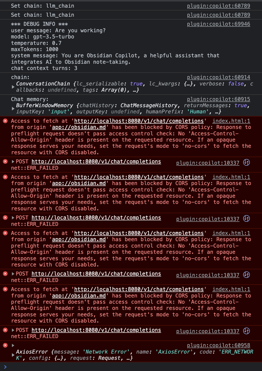 LocalAI: Error with Drop-In OpenAI API Replacement · Issue #134 · logancyang/obsidian-copilot ...