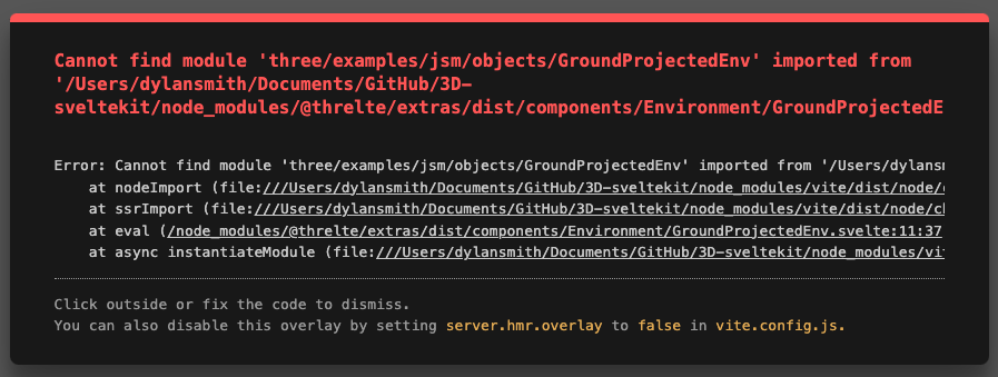 GroundProjecedEnv Module Not Found · Issue #25852 · mrdoob/three.js ...