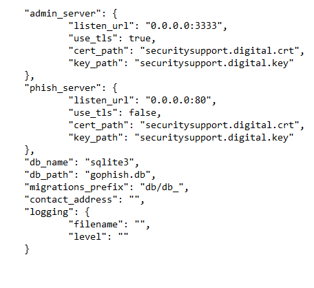 How set up a A record That points to external IP of the gophish server ...