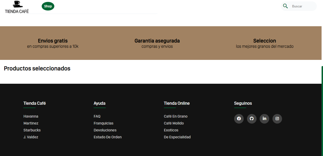 GitHub - EmilianoQuiroz/Tienda-Cafe-Ecommerce: Tienda Café, eCommerce creado con HTML, CSS y ...