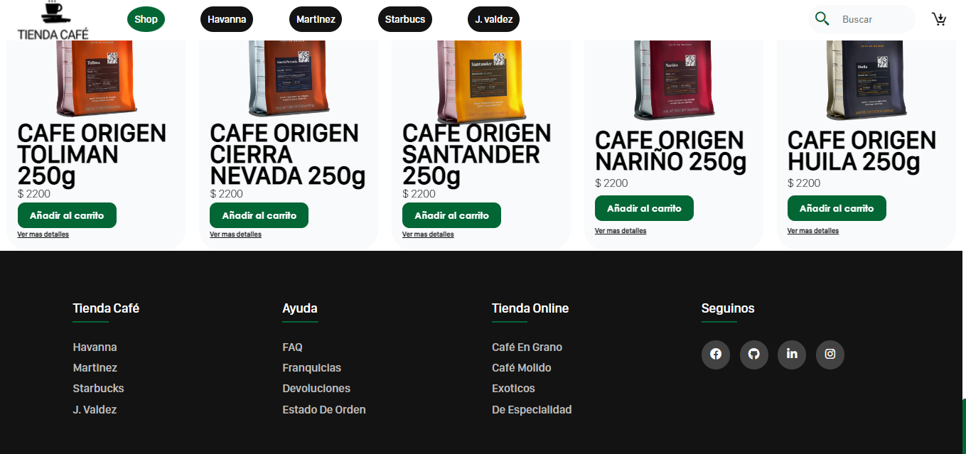 GitHub - EmilianoQuiroz/Tienda-Cafe-Ecommerce: Tienda Café, eCommerce creado con HTML, CSS y ...