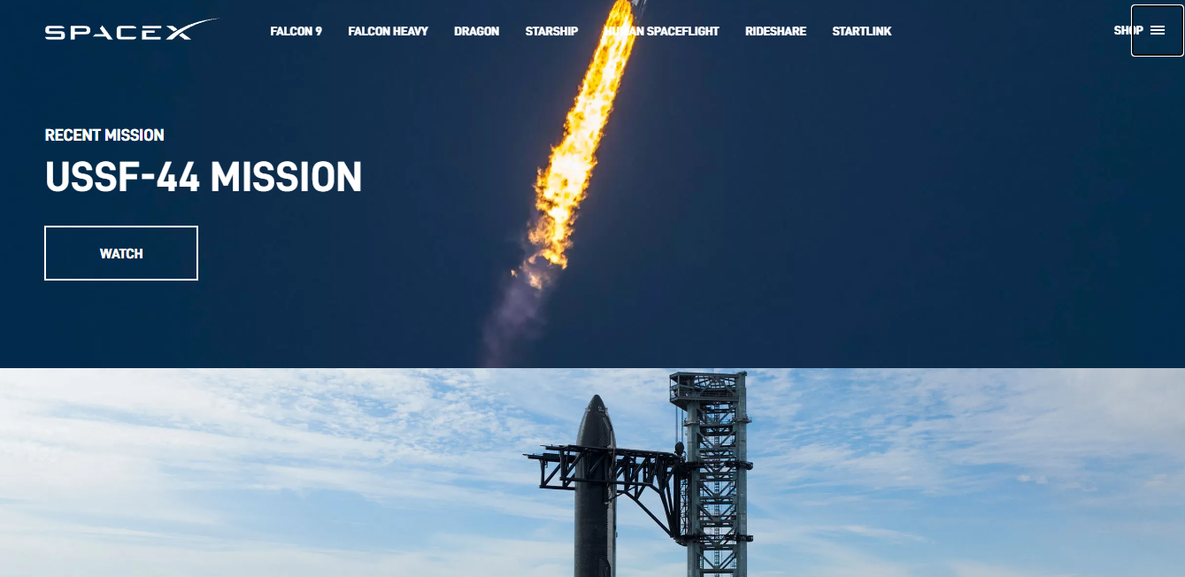GitHub - EmilianoQuiroz/SpaceX-Clone: Clon del frontend de la pagina web de spaceX