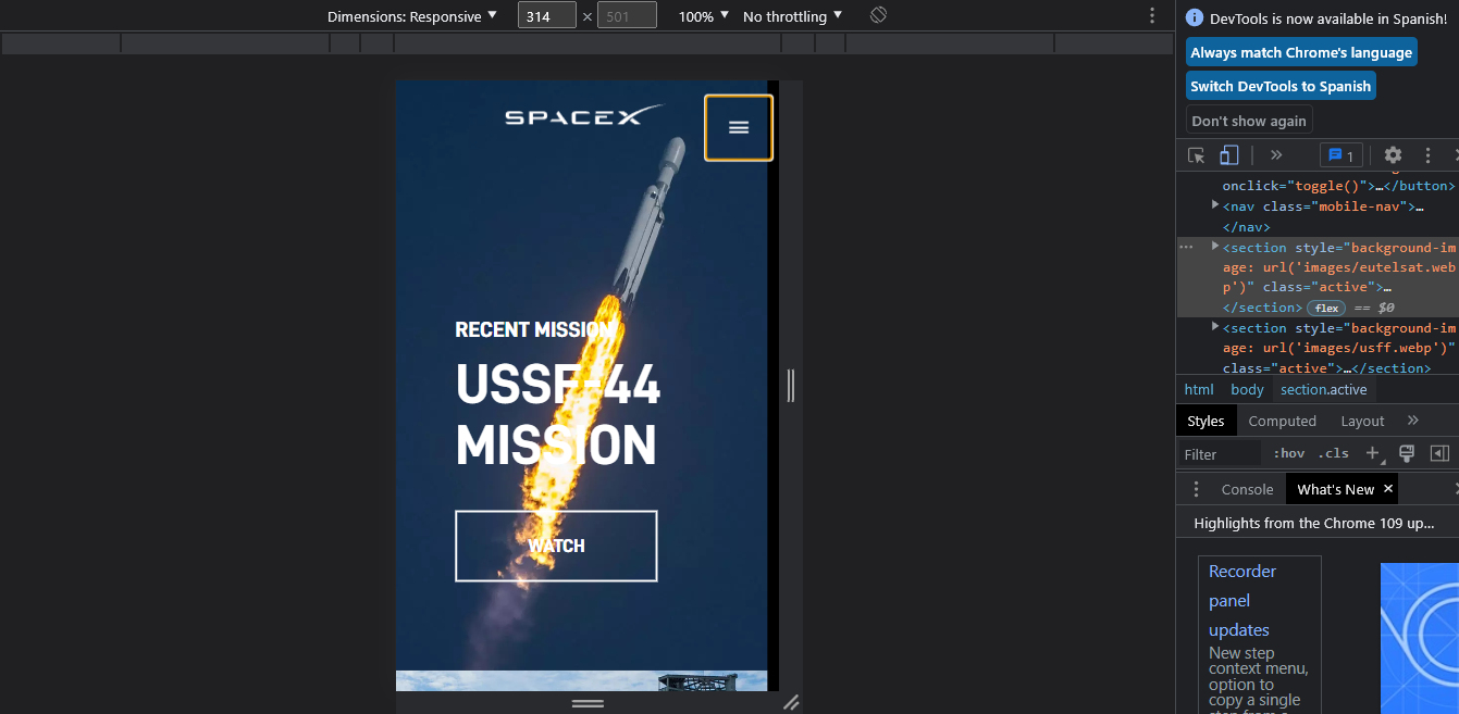 GitHub - EmilianoQuiroz/SpaceX-Clone: Clon del frontend de la pagina web de spaceX