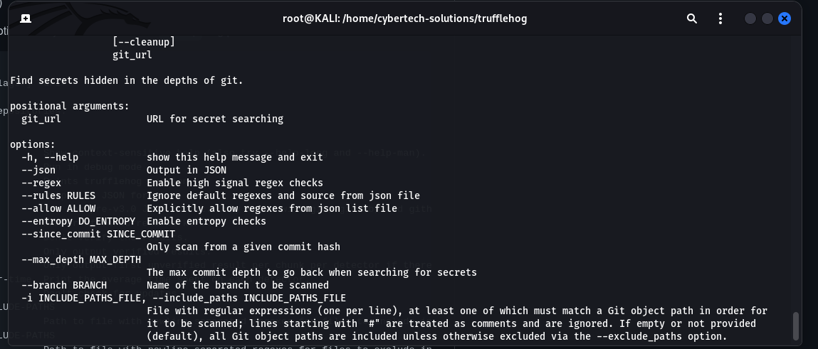 help output is very different from tutorial output? please help · Issue #943 · trufflesecurity ...