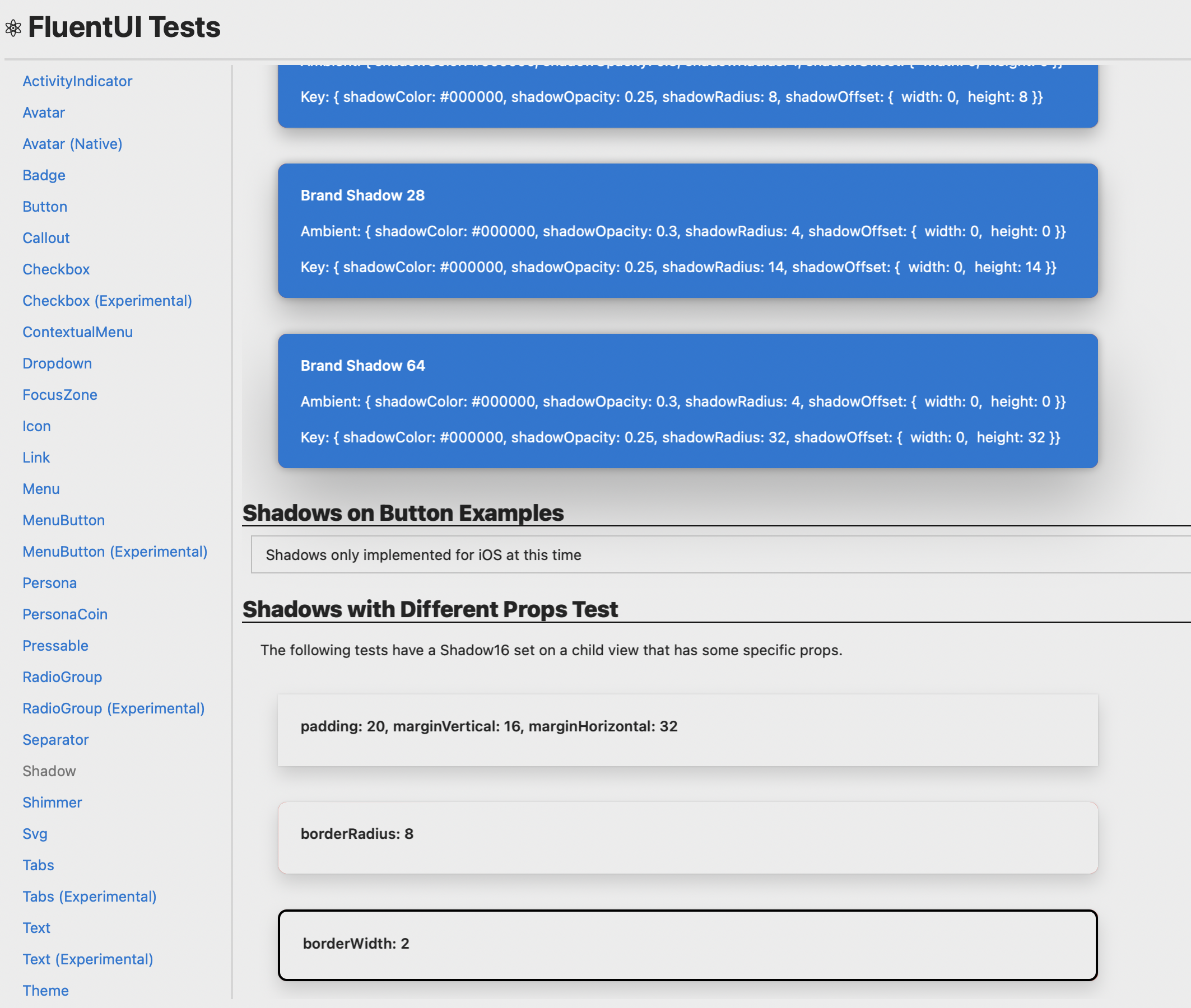 Getting Shadow working with backgroundColor - margins, padding, borders by lyzhan7 · Pull ...