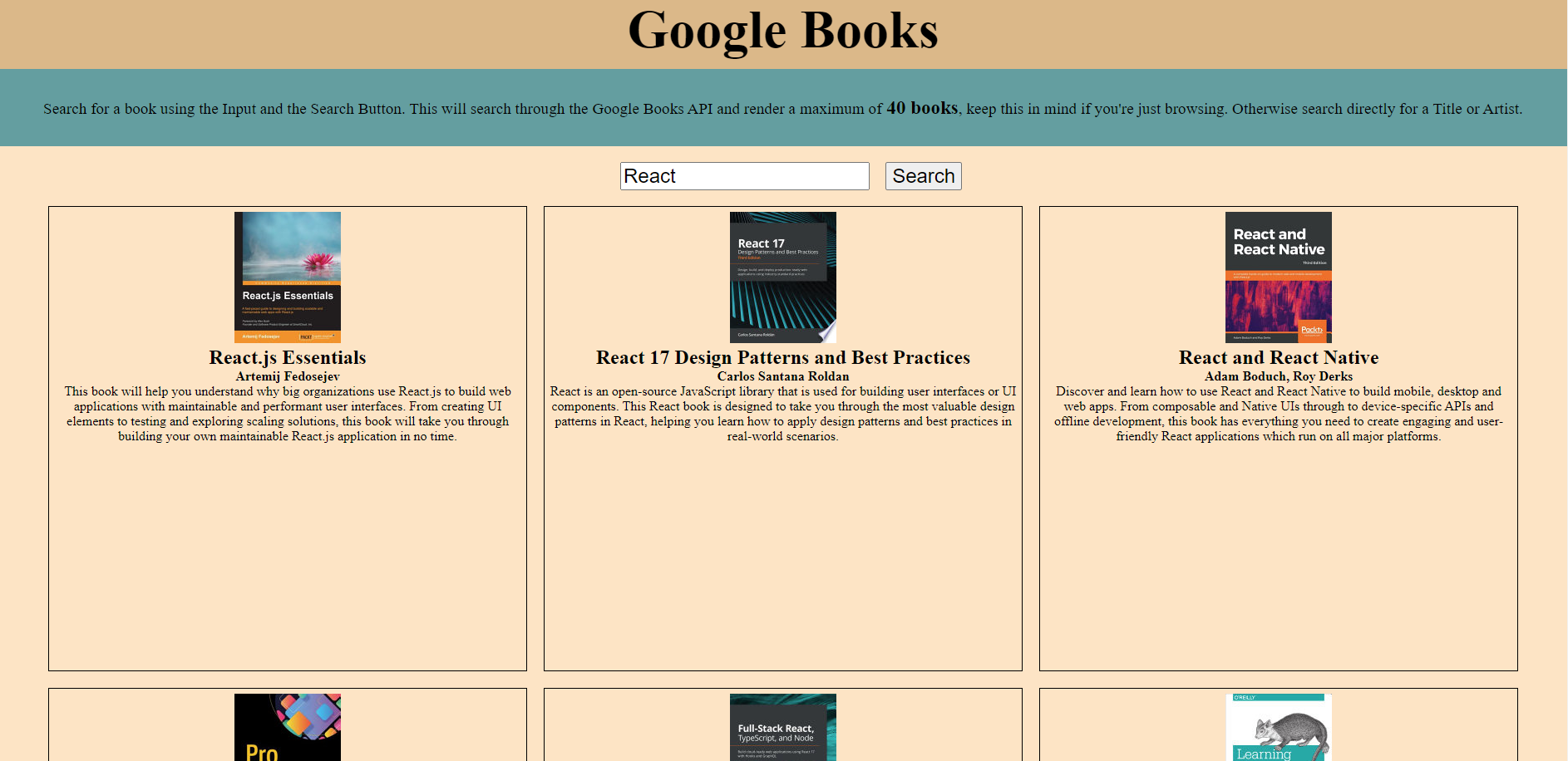 GitHub - mitchanderson202/Google-Books