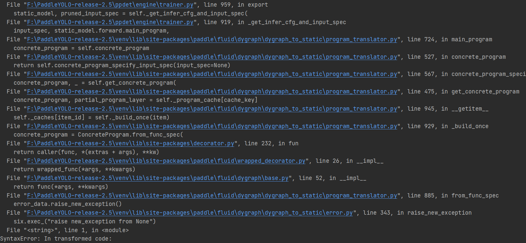 yolov5模型导出 · Issue #57 · PaddlePaddle/PaddleYOLO · GitHub