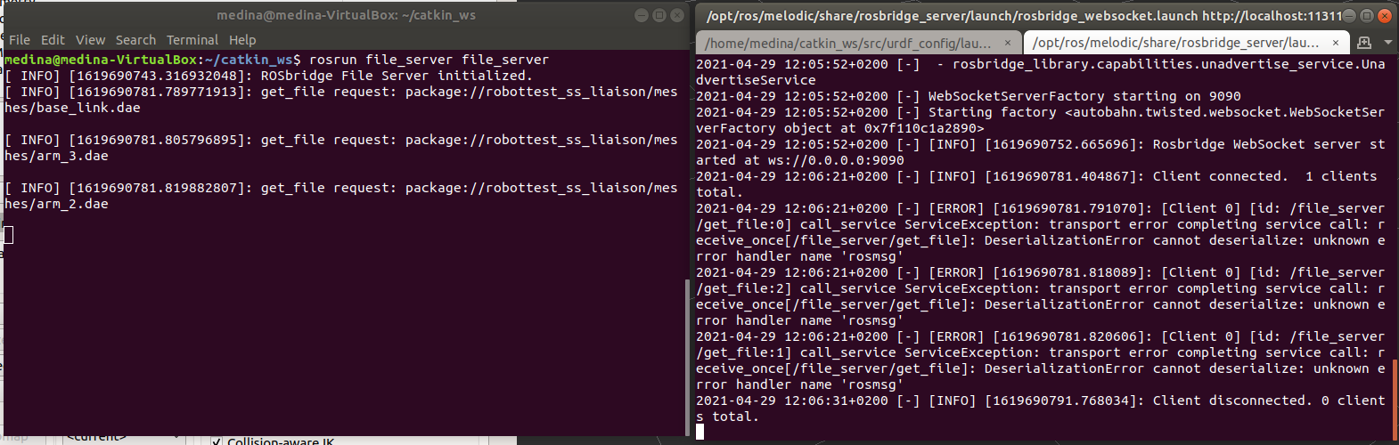 Not all resource files have been received before timeout Unity ROS ...