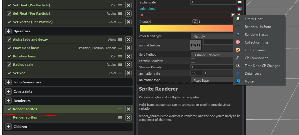 Add Particle Age 0-1 to Color Gradient for Render Sprite Color Blend ...