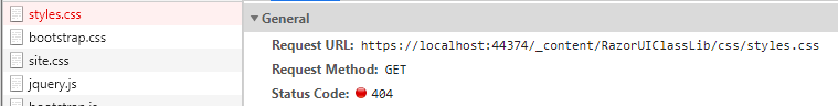 Consuming a css file from a RCL in the sample doesn't work · Issue #22302 · dotnet/AspNetCore ...