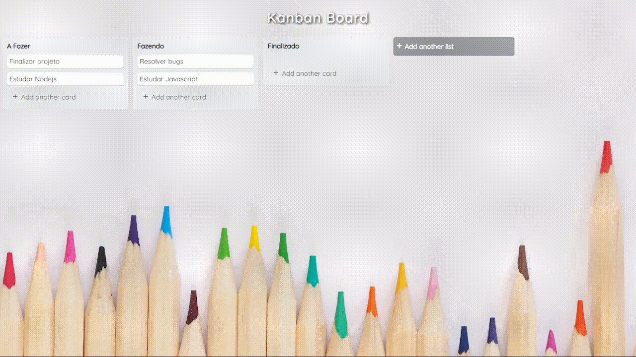 GitHub - GuiDuarte07/Kanban-Board: Projeto de um kanban board ou ToDo com base no design do Trello