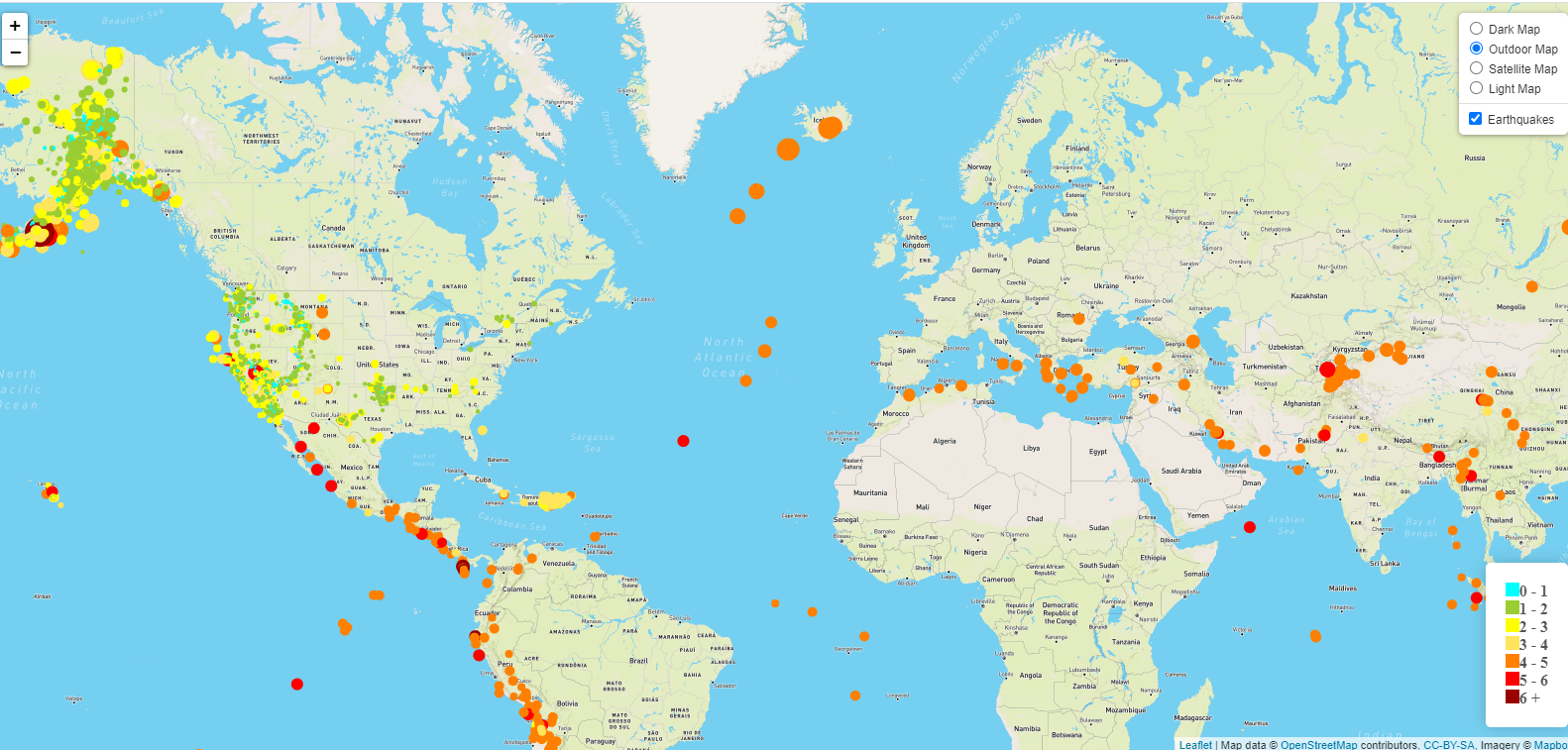 GitHub - thompsle154/Leaflet-HTML-CSS-Earthquake-Maps: An interactive six-layer map that uses ...