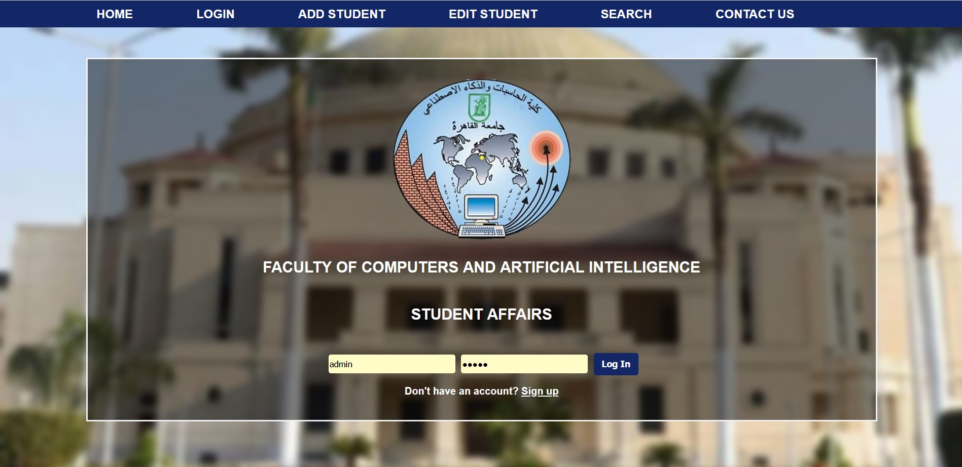 GitHub - silvanajackoub/Student-Affairs-Website-Project: Our Project for the Web technology ...