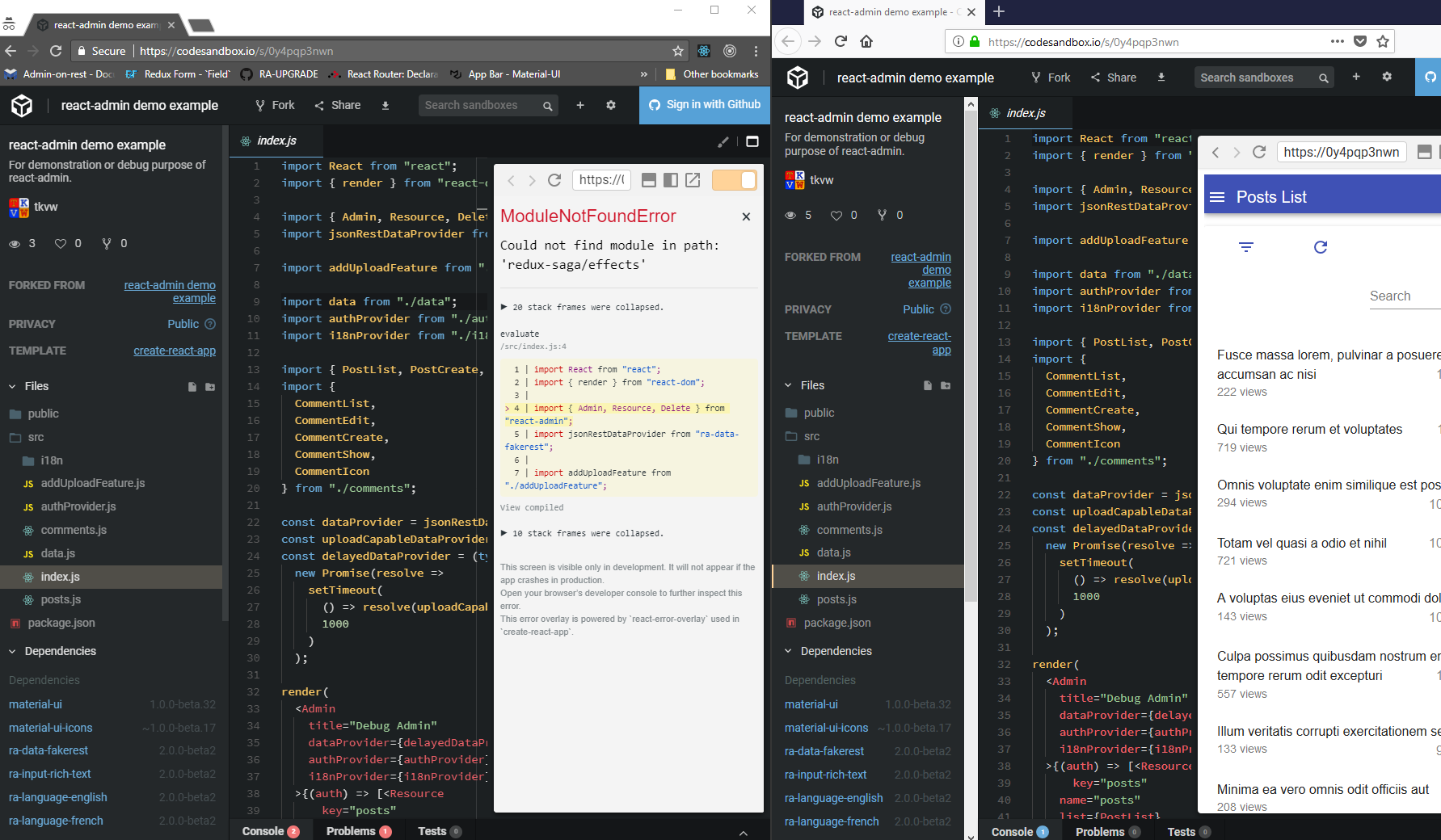 Rest-admin won't redirect to /login page when {(permissions) => {}} is ...