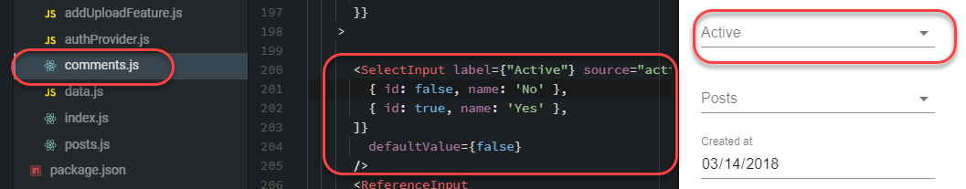 `defaultValue={false}` for `SelectInput` not working as expected · Issue #1645 · marmelab/react ...