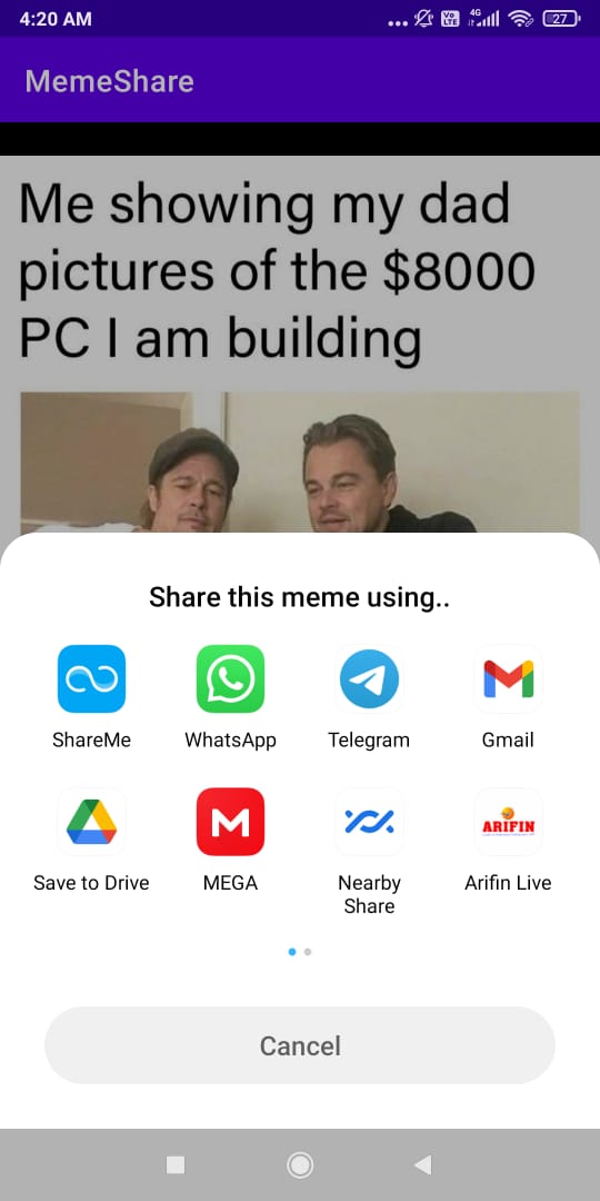 GitHub - shwetabhsuman9/Meme-Sharing-App: Meme Sharing Application-Developed Using Kotlin