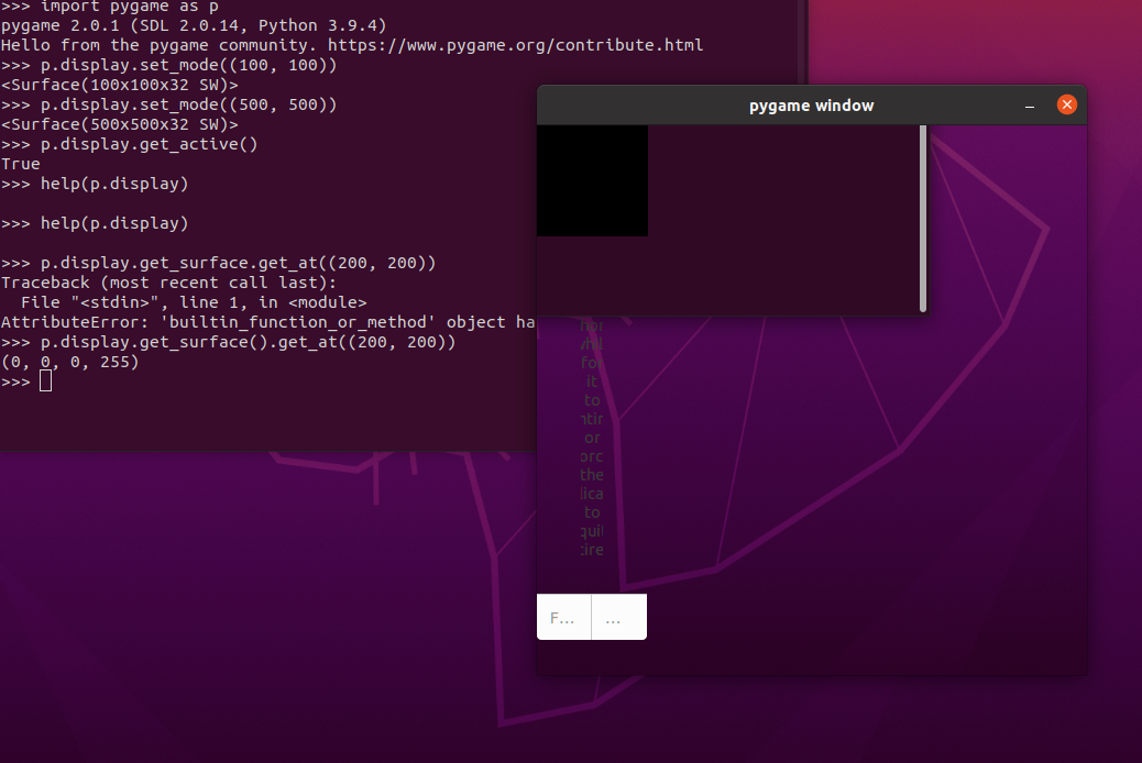 Pygame Resizing Display Grabs Background · Issue 2578 · Pygamepygame · Github