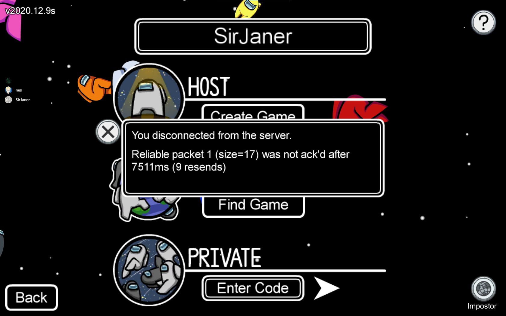 Problem connecting to server · Impostor Impostor · Discussion #310 · GitHub