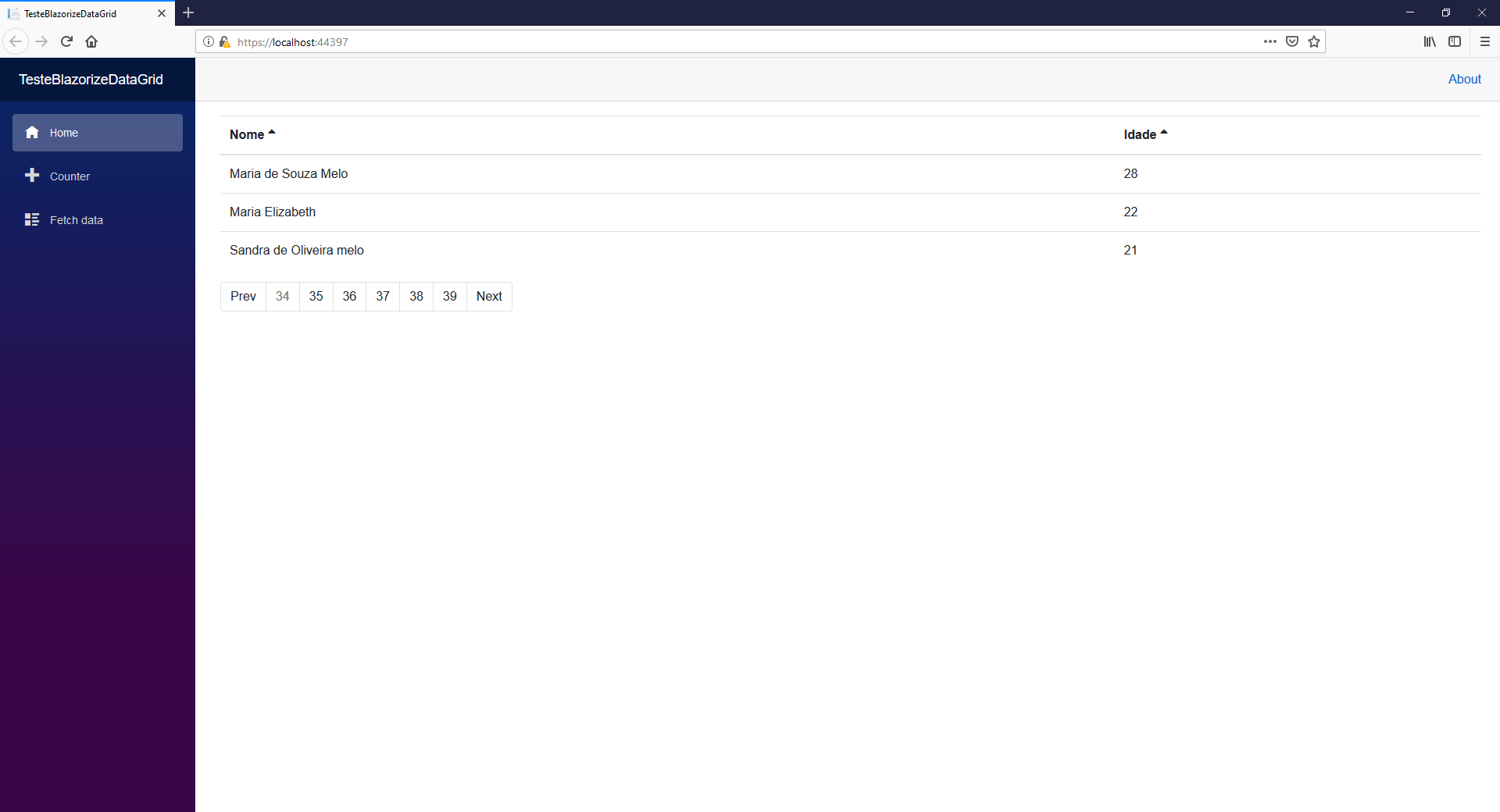 Problem In Datagrid When Number Of Page More Than 20 · Issue 329 · Megabitblazorise · Github 