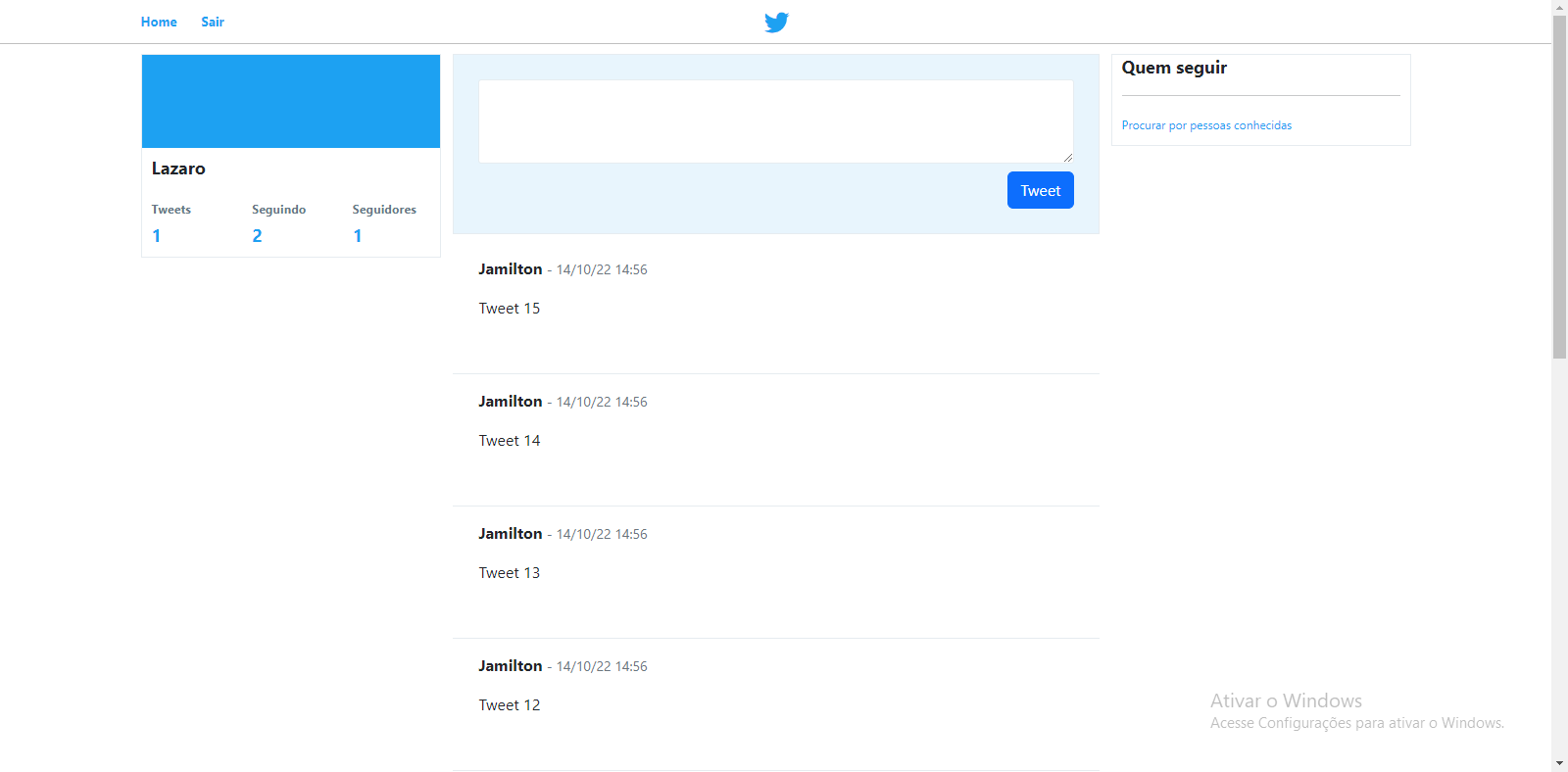 GitHub - LazaroHenrique3/projeto-twitter-clone: Projeto de um clone simples do Twitter ...