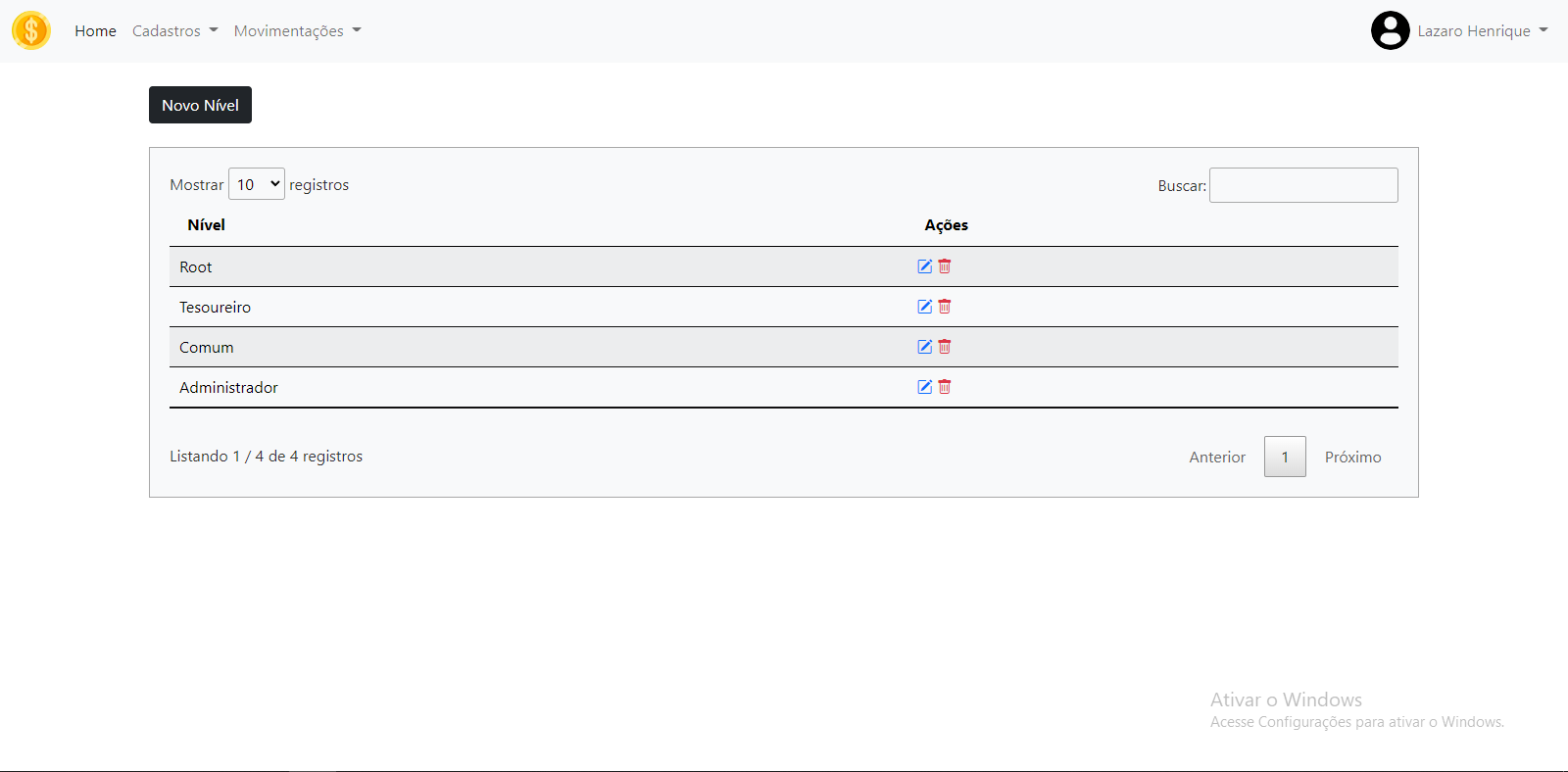 GitHub - LazaroHenrique3/sistema-financeiro: Sistema de controle de venda simples, utilizando ...