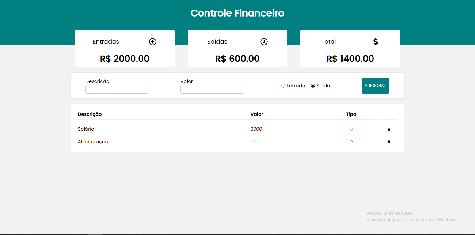 Github Lazarohenrique3controle Financeiro React Projeto Frontend Usando React E Localstorage 8633