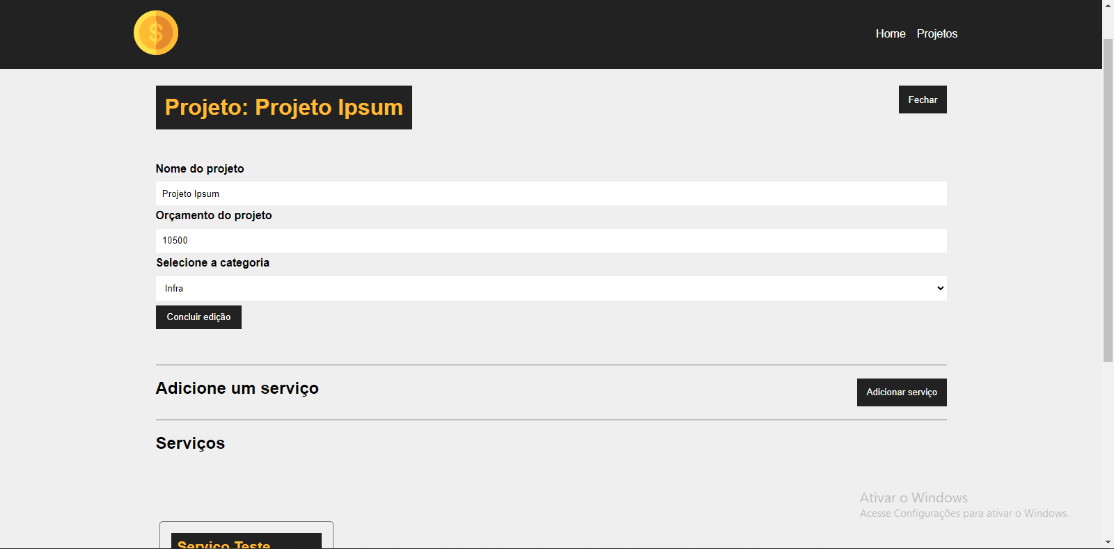 GitHub - LazaroHenrique3/costs-frontend-react: Projeto fullstack React inspirado no projeto ...