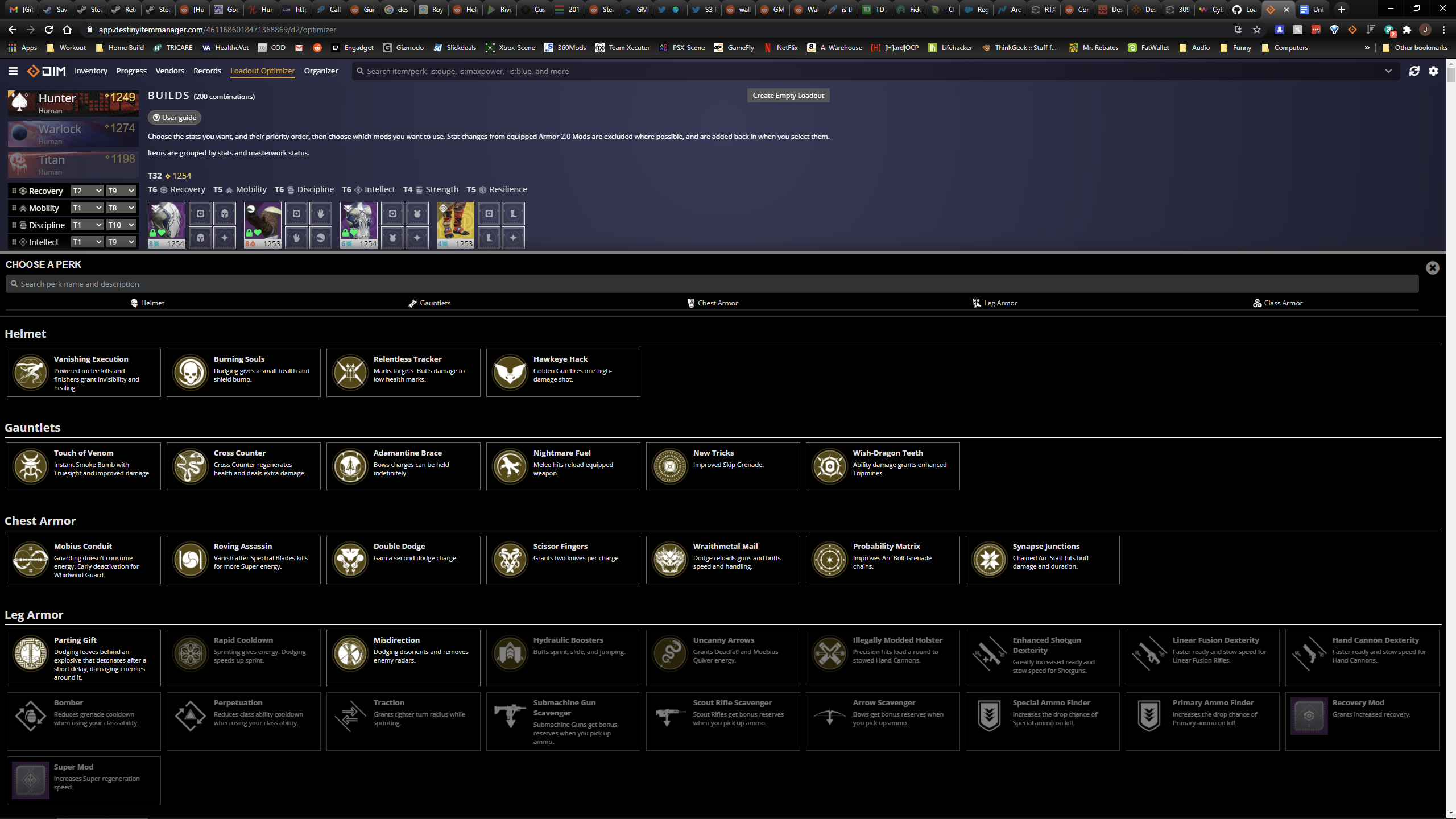 Loadout Optimizer for Hunter not working · Issue #6481 · DestinyItemManager/DIM · GitHub