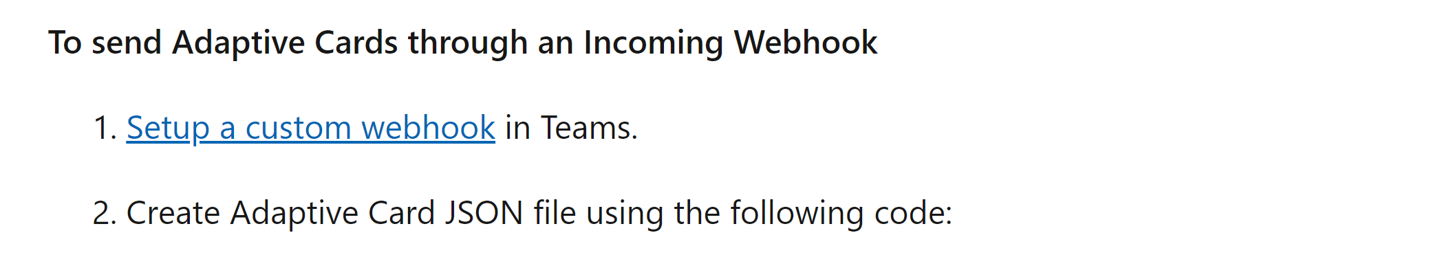 Setup custom webhook link is broken · Issue #3748 · MicrosoftDocs/msteams-docs · GitHub