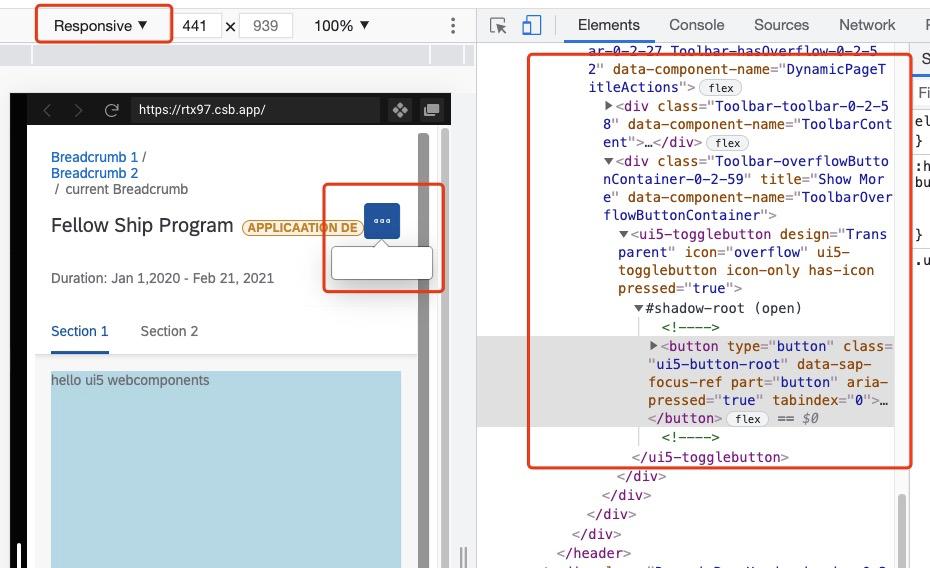 [SF][ObjectPage]: overflow button displayed on header section when no action pass to header ...